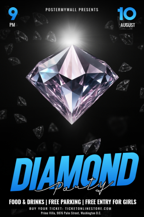 Copy of Diamond Party Poster Template | PosterMyWall