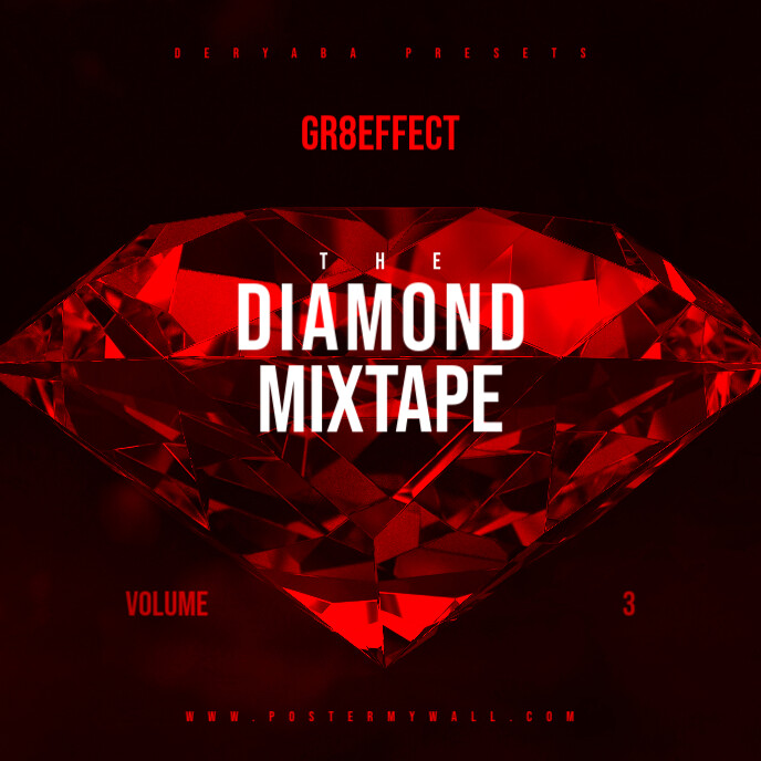 Diamond Red Mixtape CD Cover Template | PosterMyWall