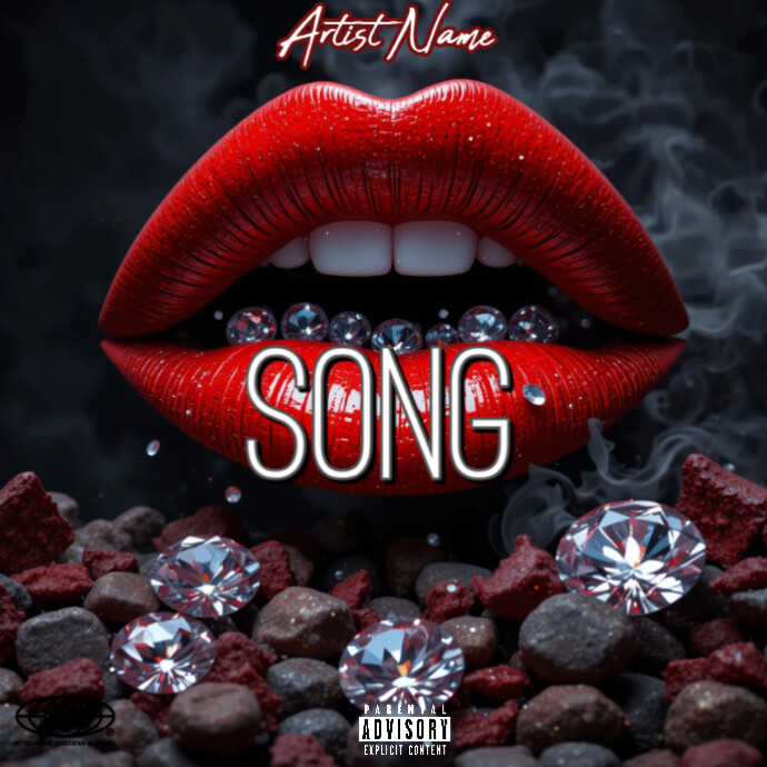 DIAMONDS LIPS MIXTAPE COVER Template | PosterMyWall