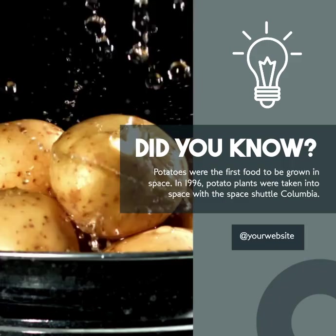 Did You Know About Potatoes Template | PosterMyWall