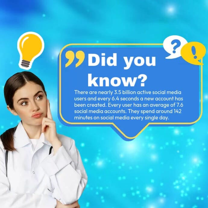 Did You Know Blue Design Template | PosterMyWall