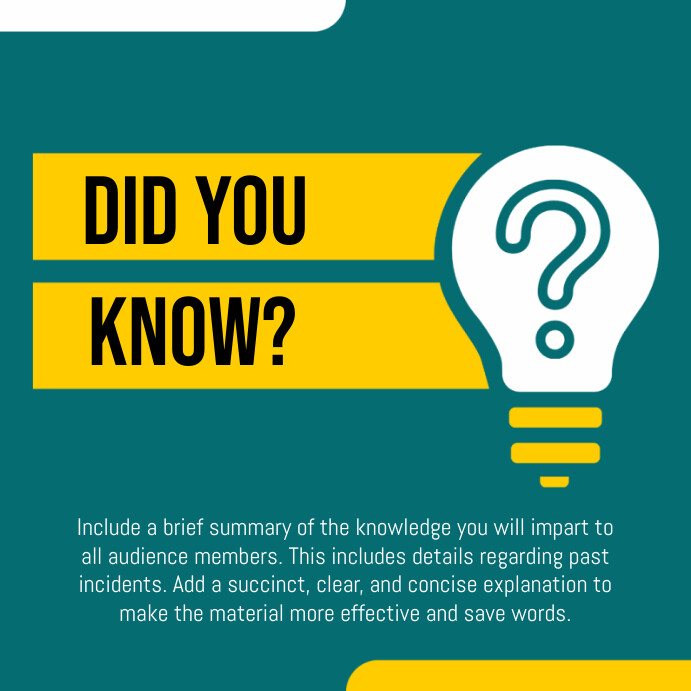 did you know Template | PosterMyWall