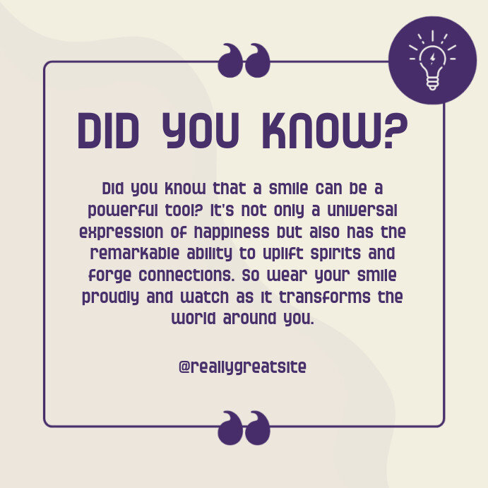 Did You Know Template | PosterMyWall