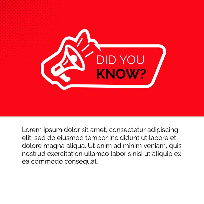 Plantilla de Did you know Fact template | PosterMyWall
