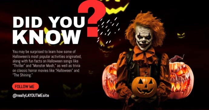 Did You Know Halloween Fun Facts Template | PosterMyWall
