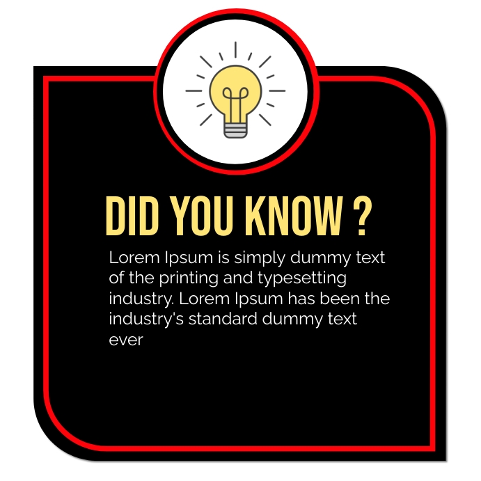 Did You Know Instagram Post Template | PosterMyWall