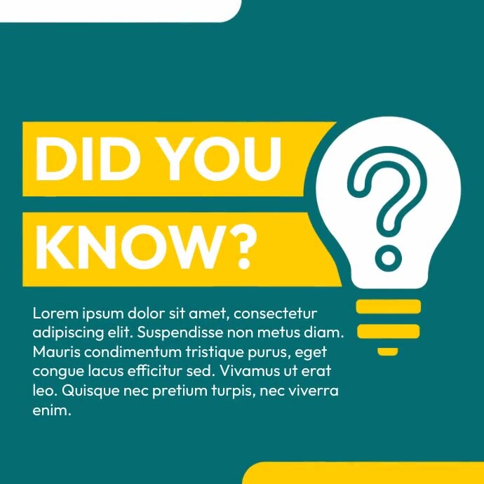 Did You Know Offer Template | PosterMyWall