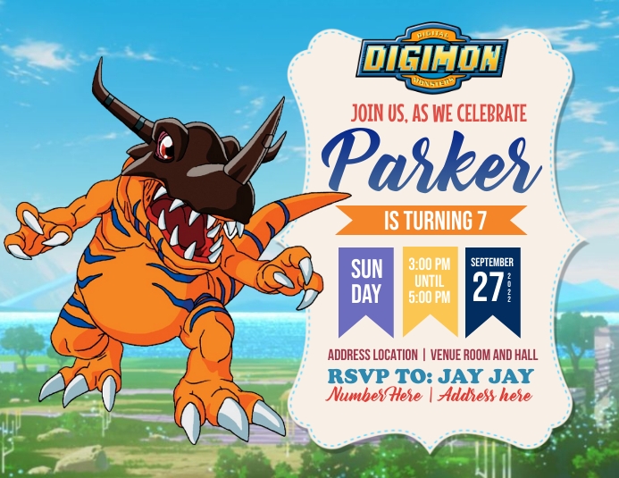 Digimon Template | PosterMyWall