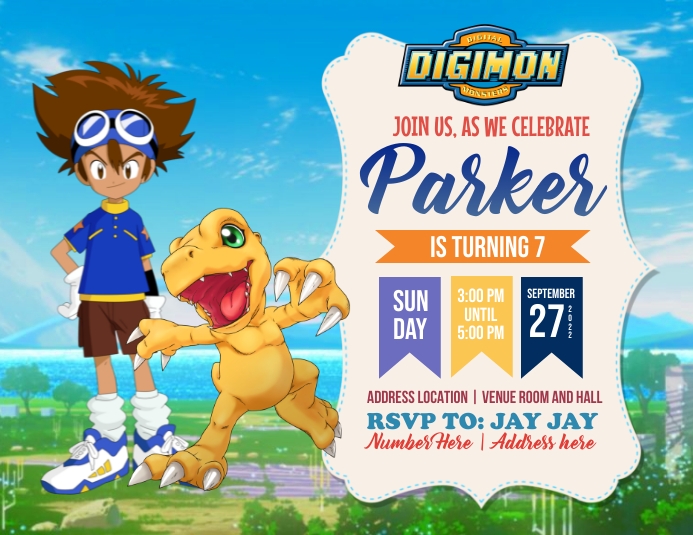 Digimon Template | PosterMyWall