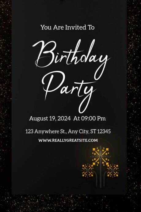 digital birthday invitation birthday party announcement birthday ...