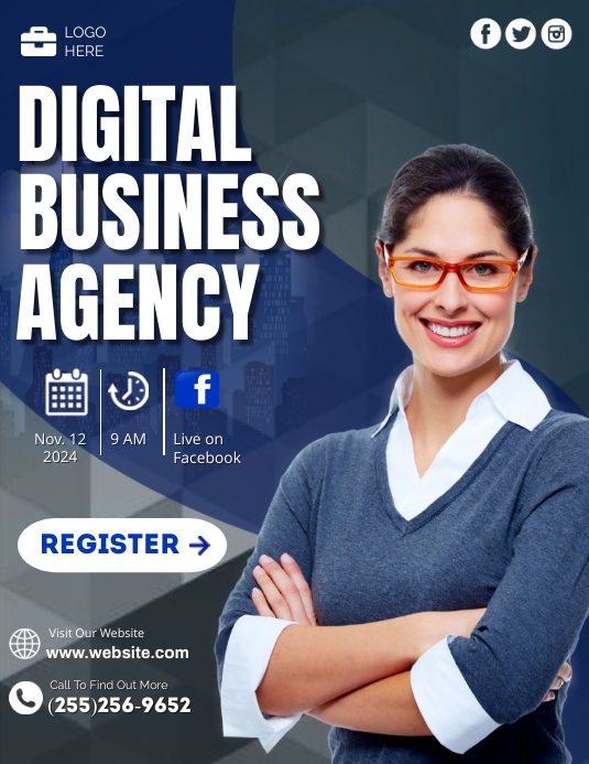 Digital Business Agency Template | PosterMyWall