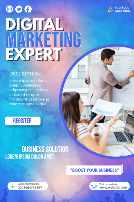 Digital Business Marketing Template | PosterMyWall