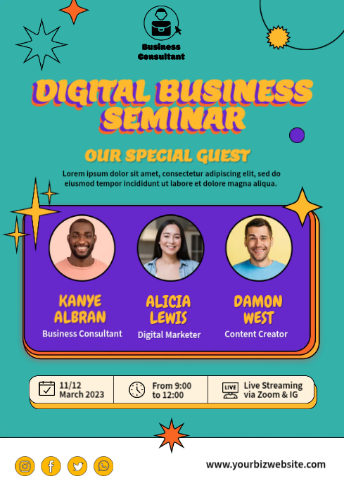 Digital Business Seminar Template | PosterMyWall