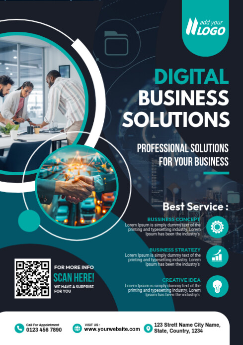 Digital Business Solution Flyer Template | PosterMyWall