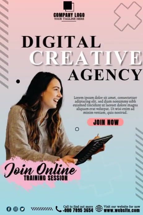 Digital Creative Agency Template | PosterMyWall