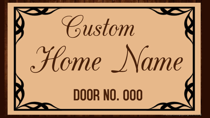 Digital display custom home name flyer Template | PosterMyWall