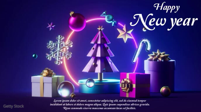 Digital display happy new year Template | PosterMyWall