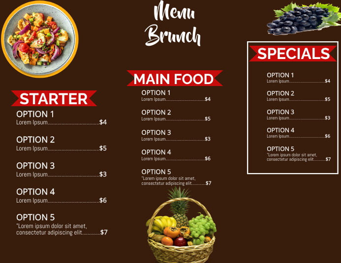 Digital display menu board template | PosterMyWall