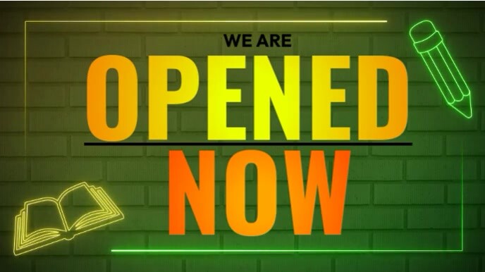 Digital display open neon video flyer Template | PosterMyWall