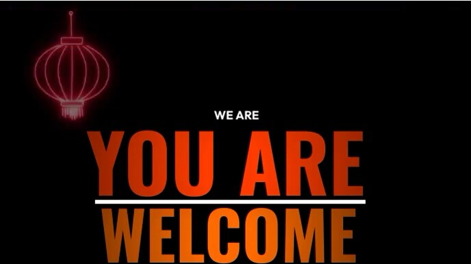 Digital display you are welcome neon video Template | PosterMyWall