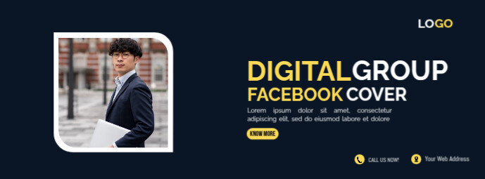 DIGITAL Group FACEBOOK COVER Template | PosterMyWall