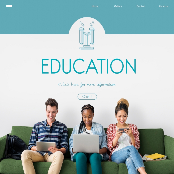 Digital learning education research template | PosterMyWall