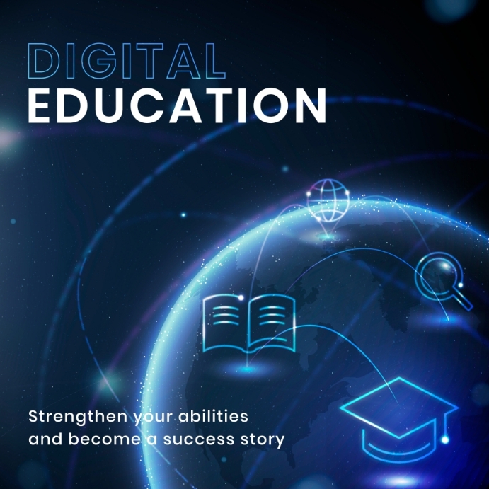 Digital learning illustration Template | PosterMyWall