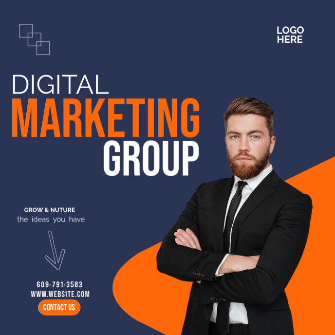 Copy of DIGITAL MARKEITNG Group banner | PosterMyWall