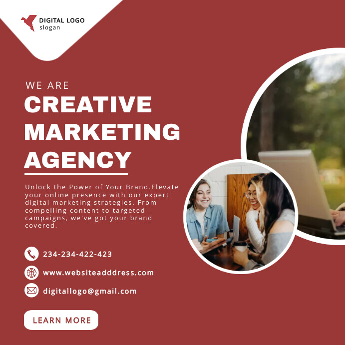 Plantilla de digital marketing advertisement design post | PosterMyWall