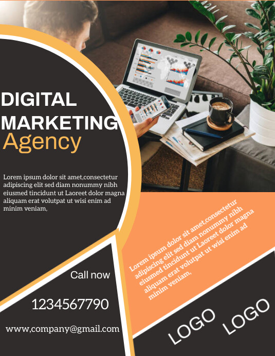 DIGITAL MARKETING agency ad flyer Templat | PosterMyWall