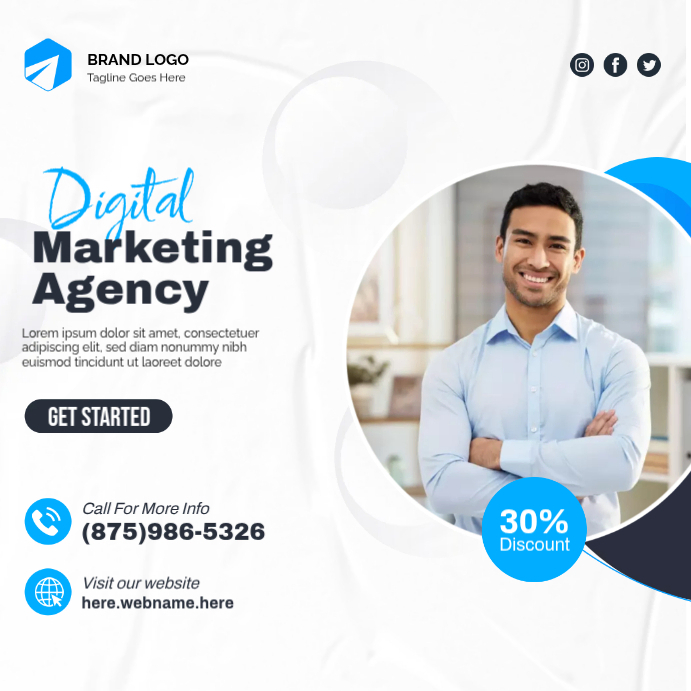 Digital Marketing Agency Hiring Template | PosterMyWall