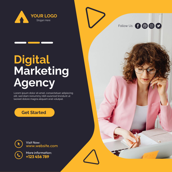 Digital Marketing Agency Instagram Poster Template | PosterMyWall