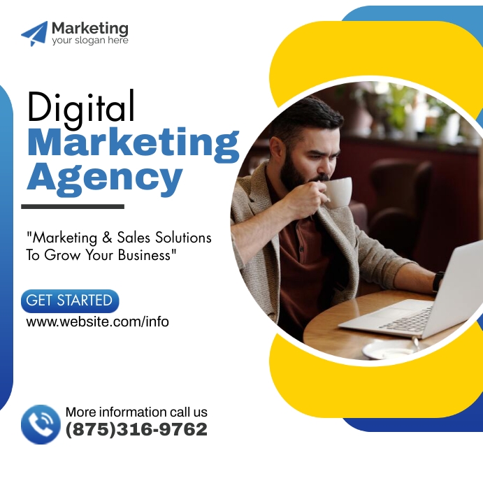 Digital Marketing Agency Solution Template | PosterMyWall