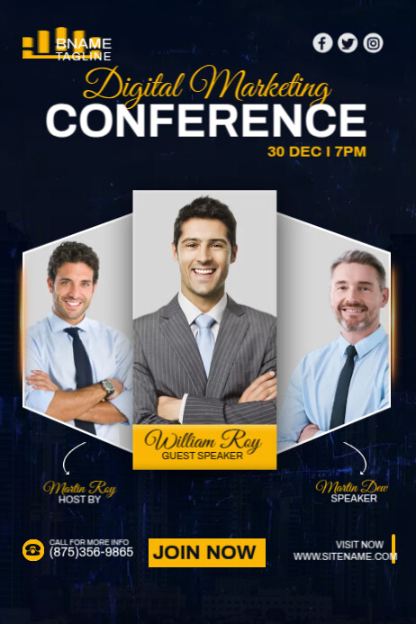 Digital Marketing Conference Ads Template | PosterMyWall