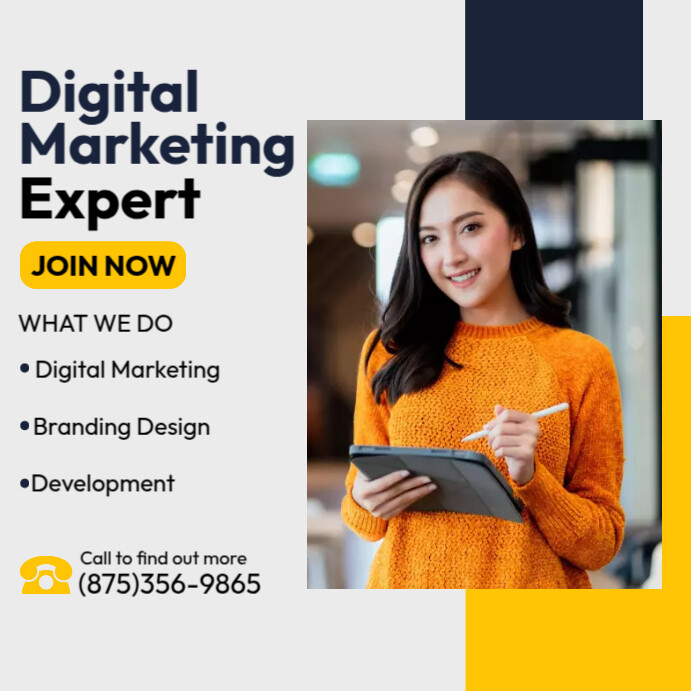 Plantilla de Digital Marketing Expert Ads | PosterMyWall