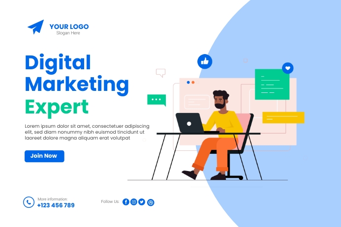 Digital Marketing Expert Banner Poster Template | PosterMyWall