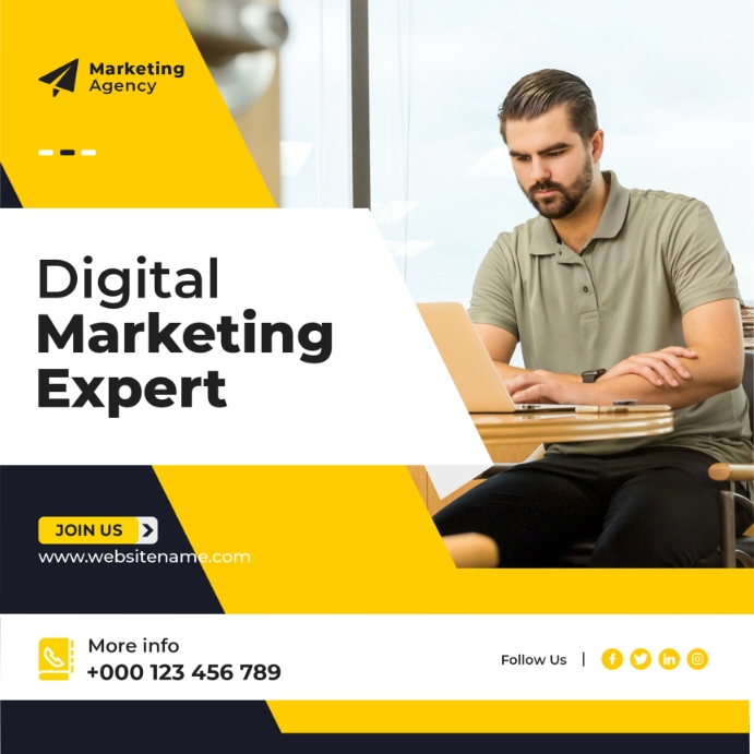 Copia de DIGITAL MARKETING EXPERT TEMPLATE | PosterMyWall