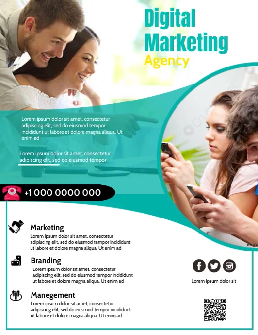 digital marketing expertise firm flyer Template | PosterMyWall