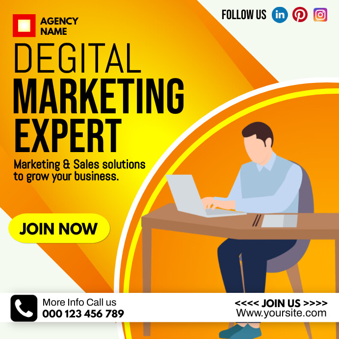 DIGITAL MARKETING EXPERTS Template | PosterMyWall