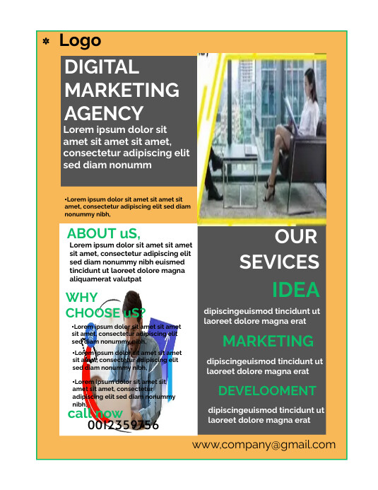 DIGITAL MARKETING flyer ad Template | PosterMyWall