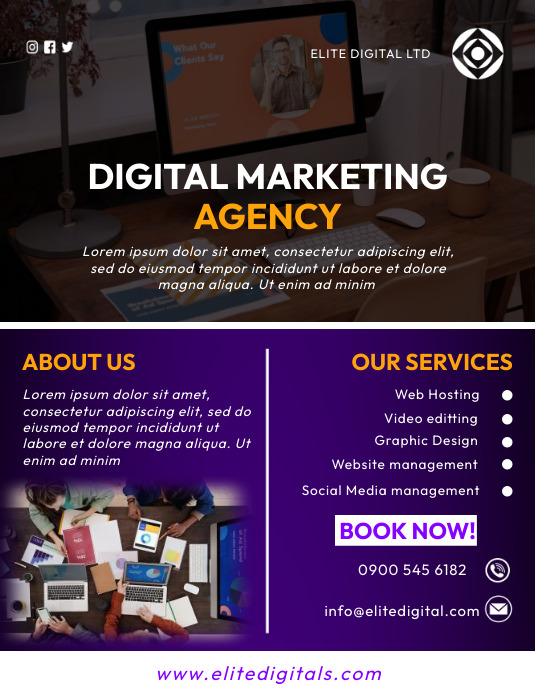 Digital marketing flyer Template | PosterMyWall