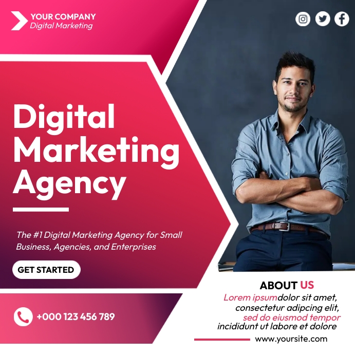 Digital Marketing Instagram Ads Template | PosterMyWall