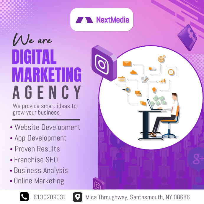 Digital Marketing Instagram Post Templat | PosterMyWall