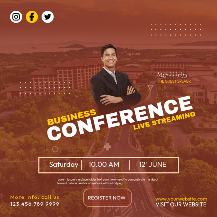 Digital marketing live webinar template | PosterMyWall