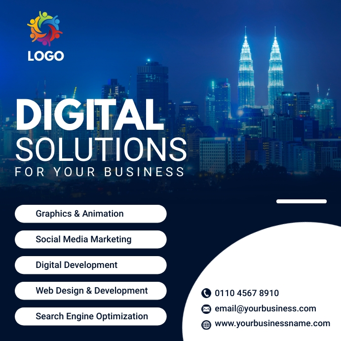 Digital marketing services flyer Template | PosterMyWall