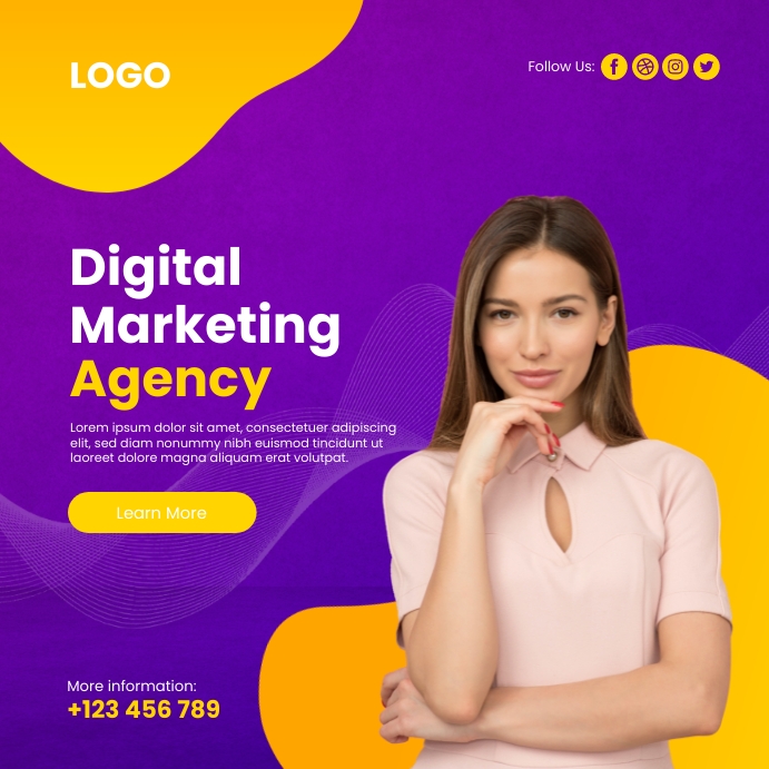 Digital Marketing Solution Business Poster Templat | PosterMyWall