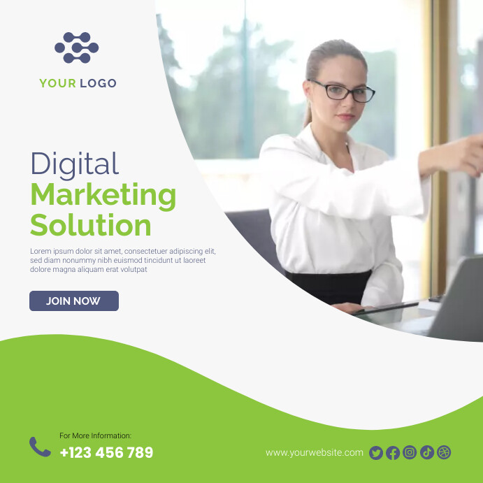 Digital marketing solution poster Template | PosterMyWall