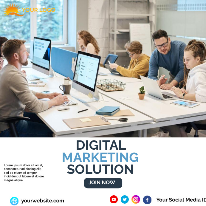 Plantilla de Digital Marketing Solution Poster Template | PosterMyWall