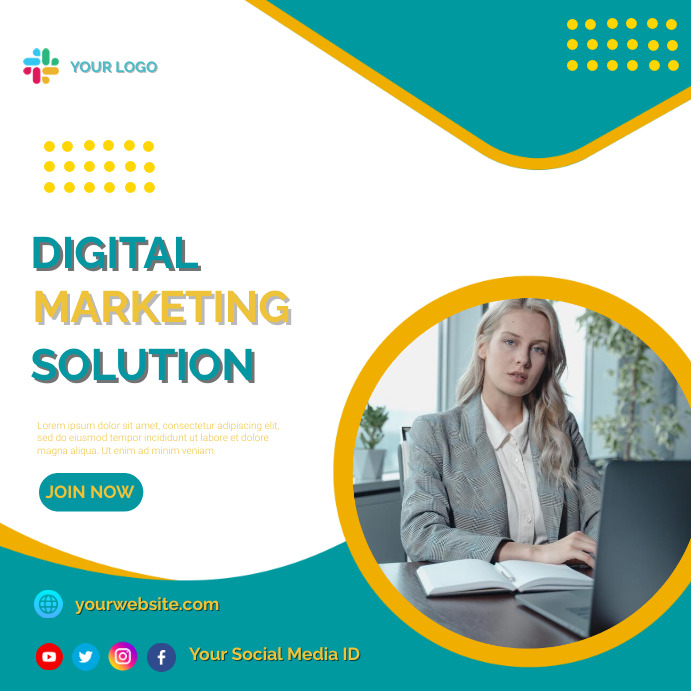 Digital Marketing Solution Poster Template | PosterMyWall