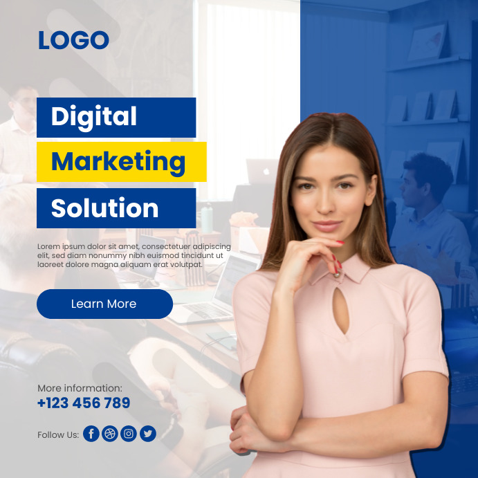 Copy of Digital Marketing Solution Social Media Post | PosterMyWall